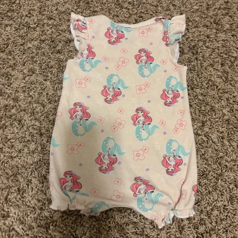 Disney | Bottoms | Disney Baby The Little Mermaid Romper 2 Months Pink ...